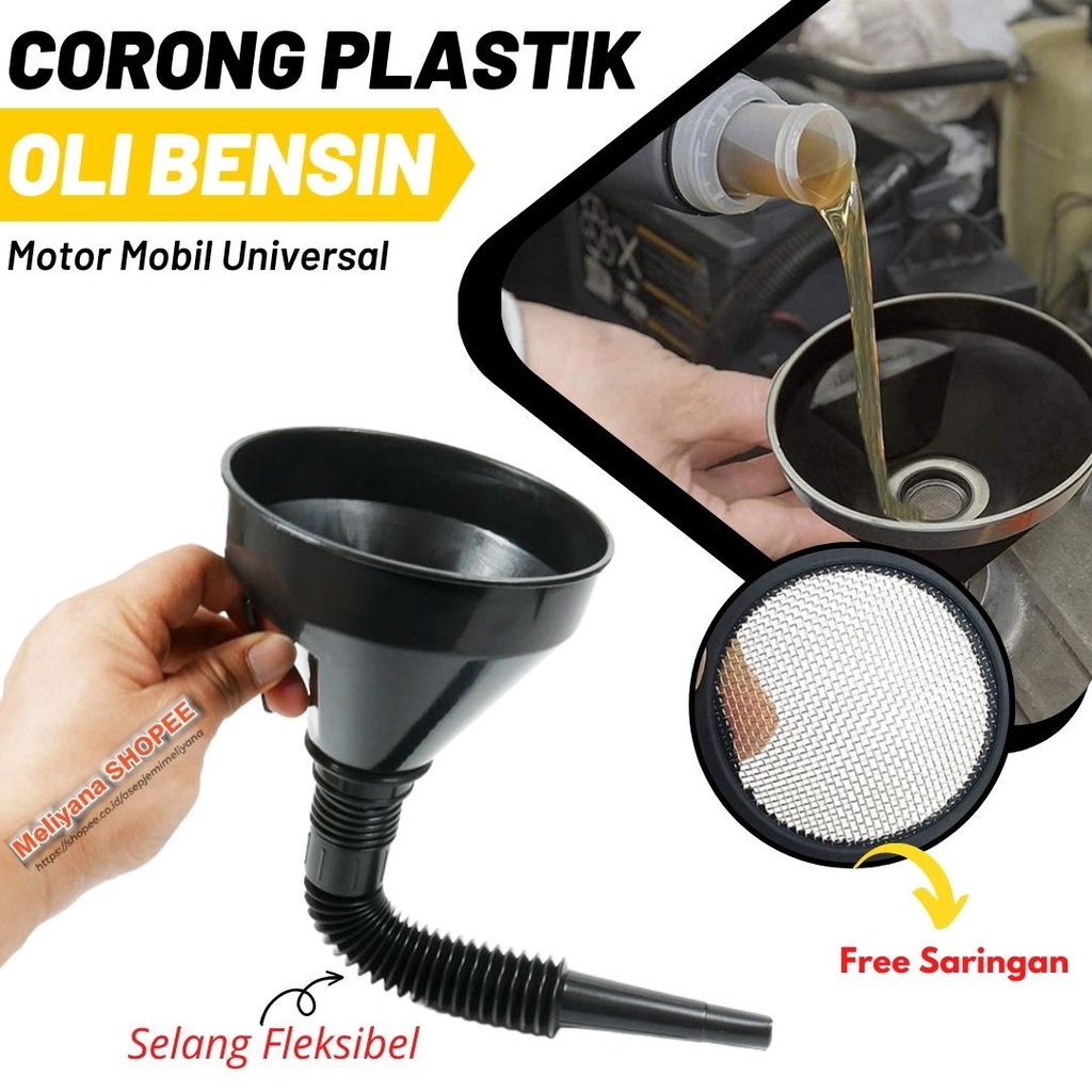 Jual Original Corong Pengisian Minyak Oli Flexible Nozzle Anti Tumpah ...