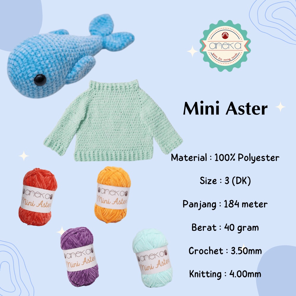 Jual KATALOG - Benang Rajut Mini Aster / Velvet / Bludru Yarn | Shopee ...