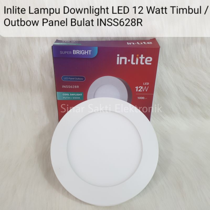 Jual Inlite Lampu Downlight LED 12 Watt Plafon Timbul OB Outbow Panel Bulat 12w In lite INSS628R ...