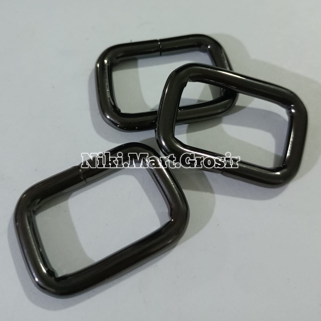 Jual ( 4 Cm ) Ring Kotak Black Nikel / Ring Segi Empat / Aksesoris Tas ...