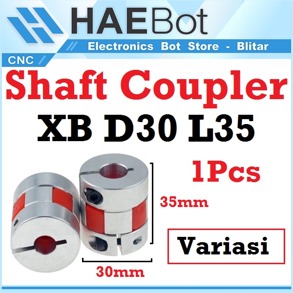 Jual [HAEBOT] Shaft Flexible Coupler XB 12mm 12 x 8 12 12.7 14mm D30 ...