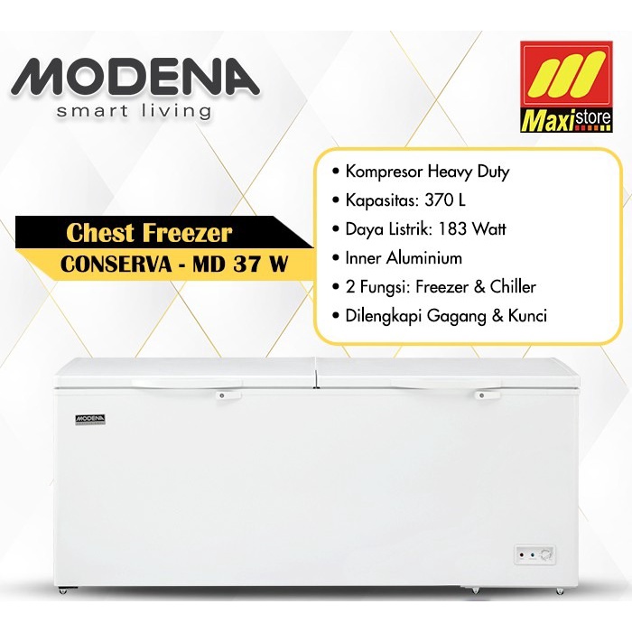 Jual MODENA MD 37 W Conserva Chest Freezer [370 L] | Shopee Indonesia