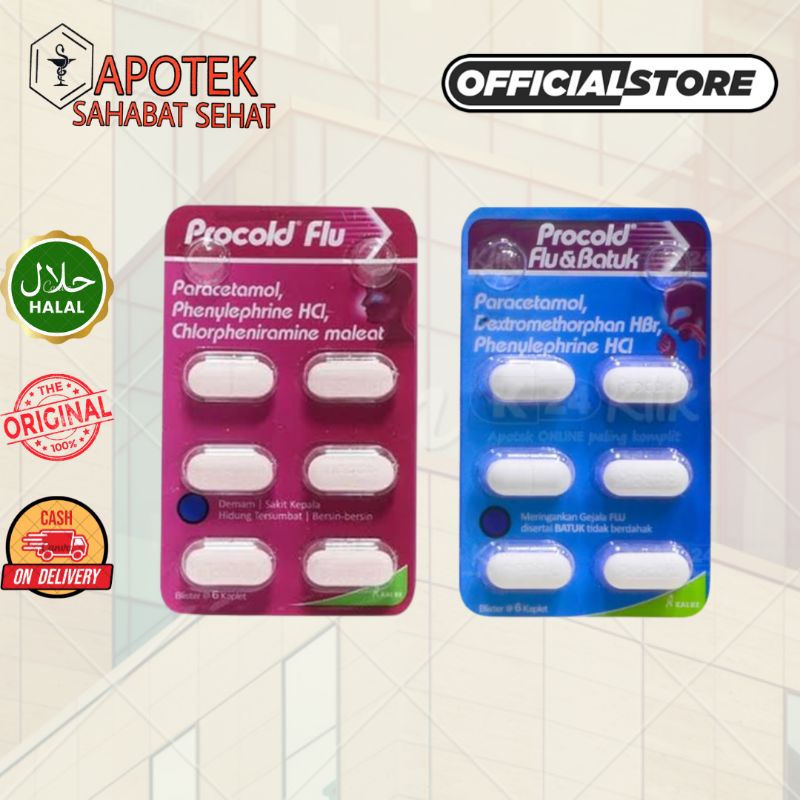 Jual PROCOLD UNGU DAN BIRU @6 TABLET | MENGATASI BATUK DAN FLU | Shopee ...