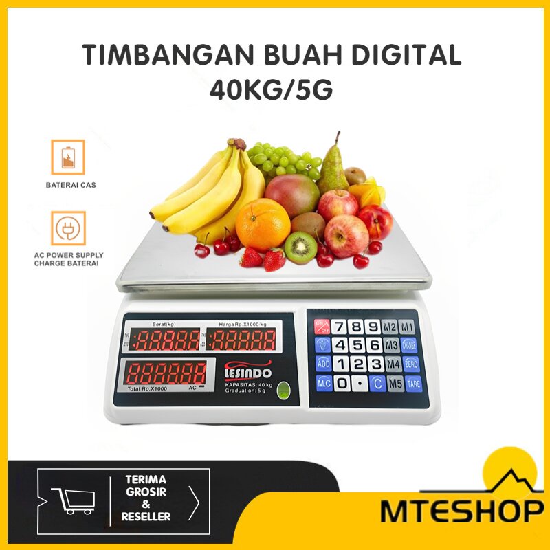 Jual Timbangan DuDuk Buah Sembako Digital Kapasitas 40KG Tanpa Baterai / Digital Computing Scale ...