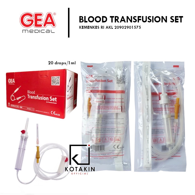 Jual ECERAN 1Pcs - Blood Transfusion Set GEA - Blood Set - Set ...