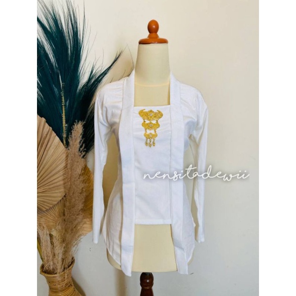 Jual Kebaya Bludru Kutubaru / Warna Putih (Tebal dan Halus) | Shopee ...