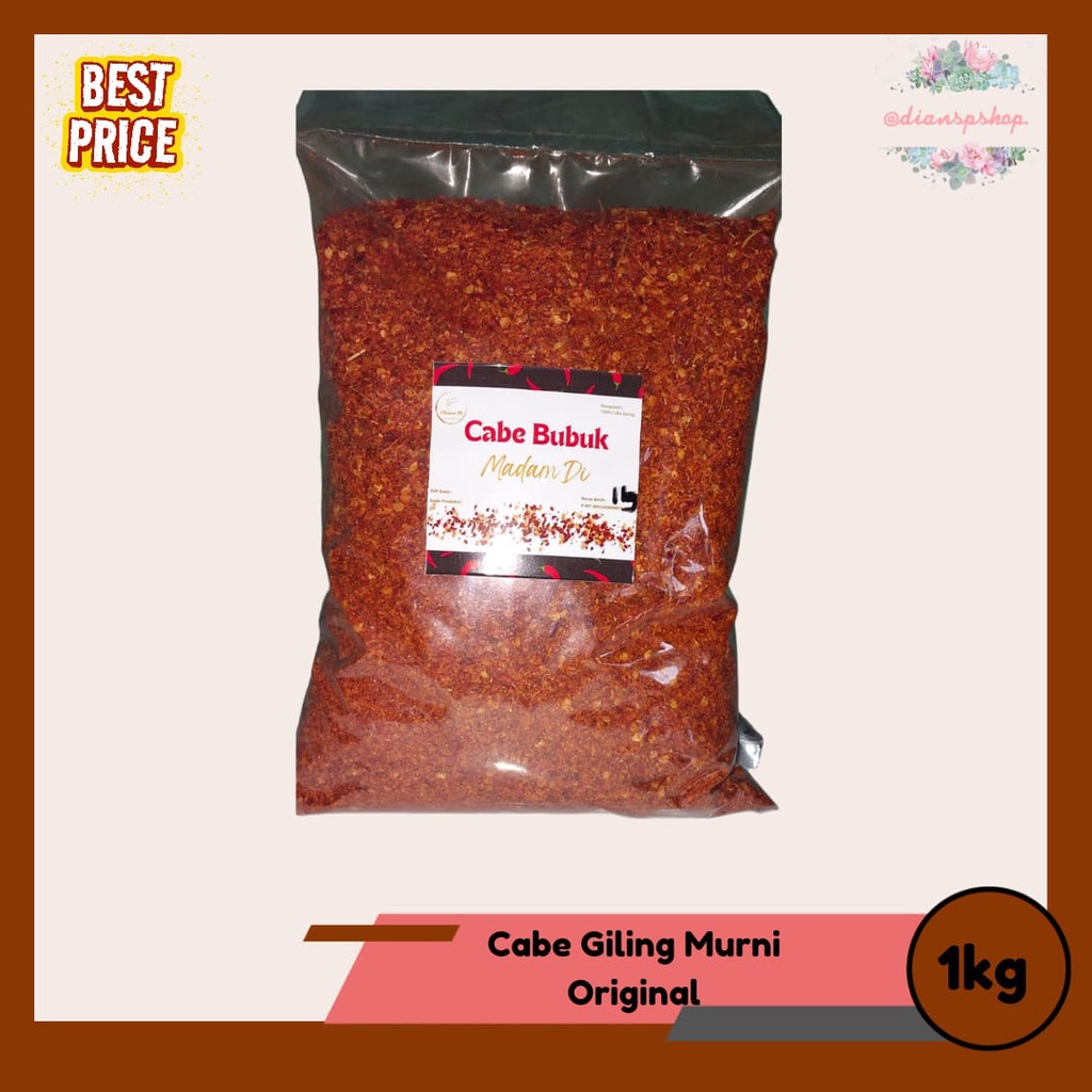 Jual Cabe Kering Giling Cabe Murni 1kg | Shopee Indonesia