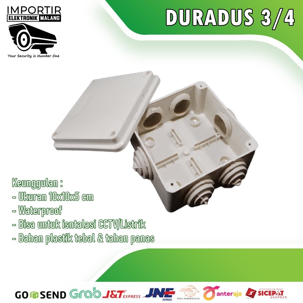 Jual Duradus Junction Box uk. 10x10cm ( DURADUS ABU ) | Shopee Indonesia