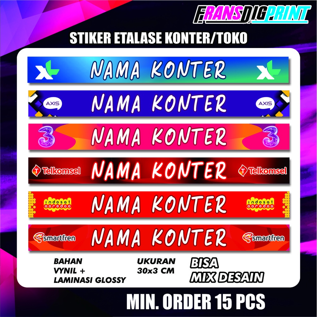 Jual Sticker Etalase konter / Stiker etalase konter / stiker konter ...