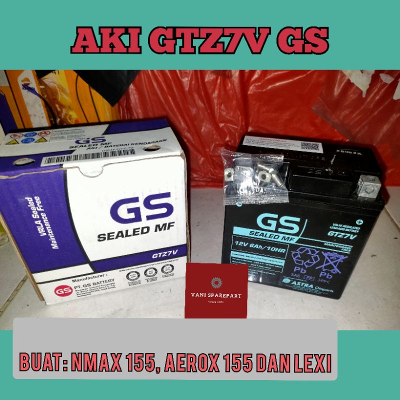 Jual AKI GTZ7V GS N MAX 155 AEROX 155 LEXI ORIGINAL GS | Shopee Indonesia