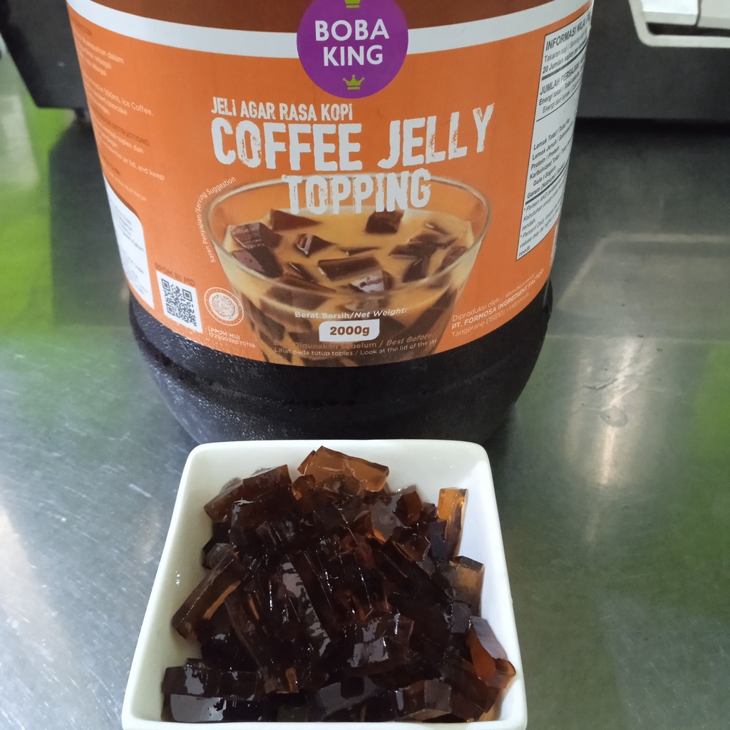 Jual Coffee Jelly Topping / Jelly Kopi Merk Boba King 2Kg | Shopee ...