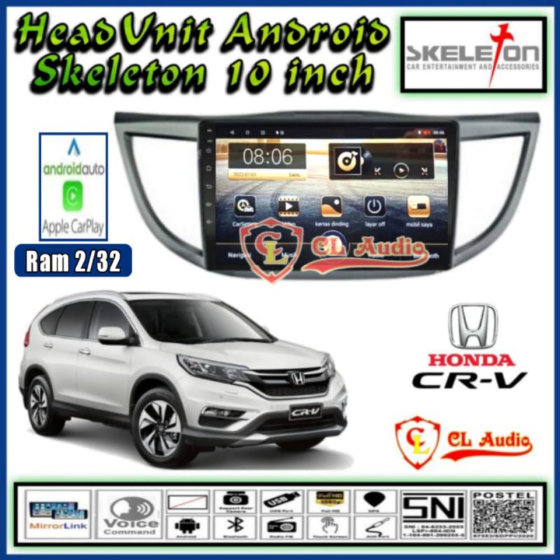 Jual Head Unit Android Skeleton 10 Inch OEM Honda CRV 2012-2016 ...