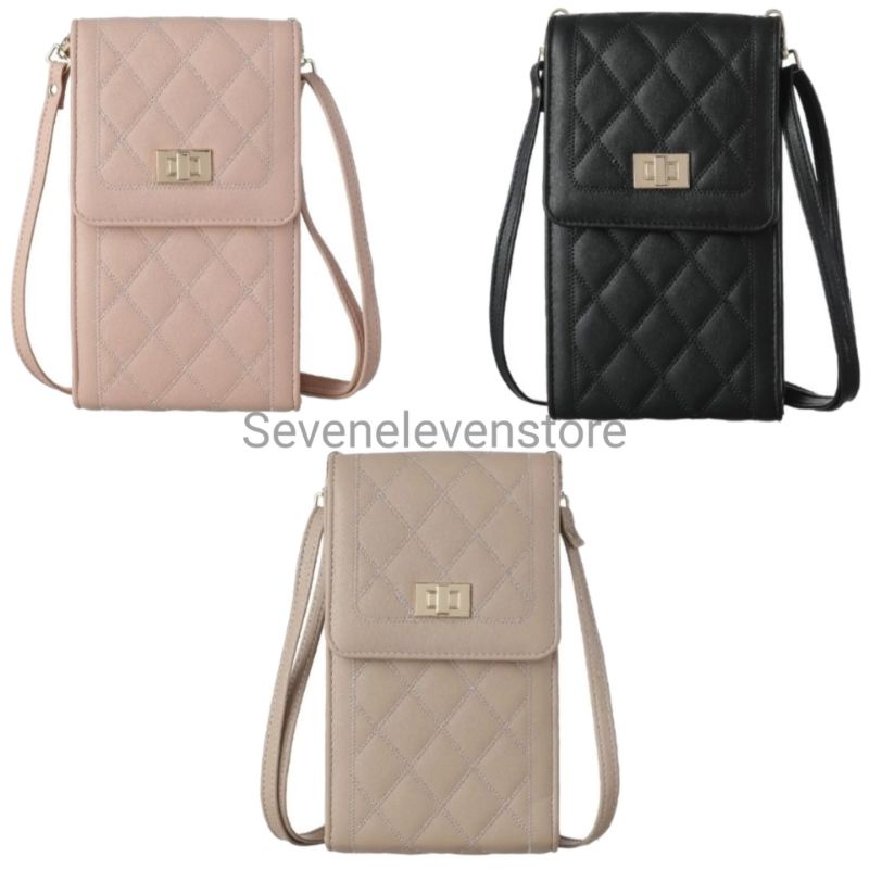 Jual Miniso Diamond Lattice Pattern Quilted Crossbody Phone Bag with ...