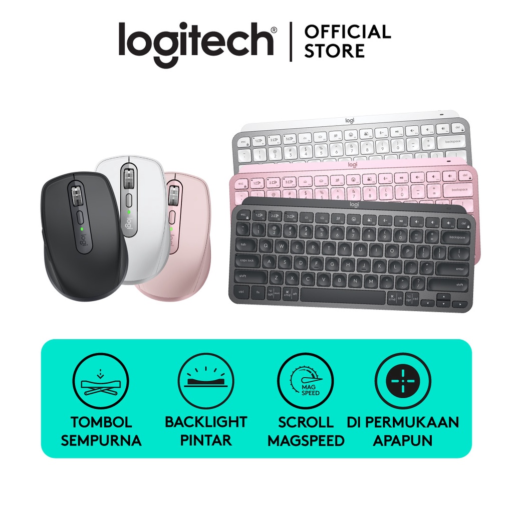 Jual [bundling] Logitech Mx Keys Mini Keyboard Backlit Illuminated And Mx