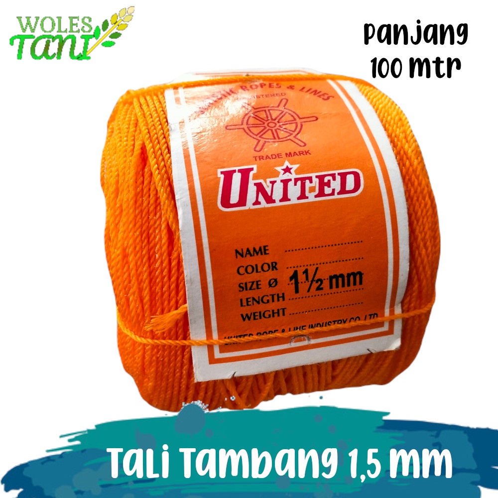 Jual Tali Tambang 1,5 mm Tali Jala Burung 1,5 mm Panjang 100 Meter ...