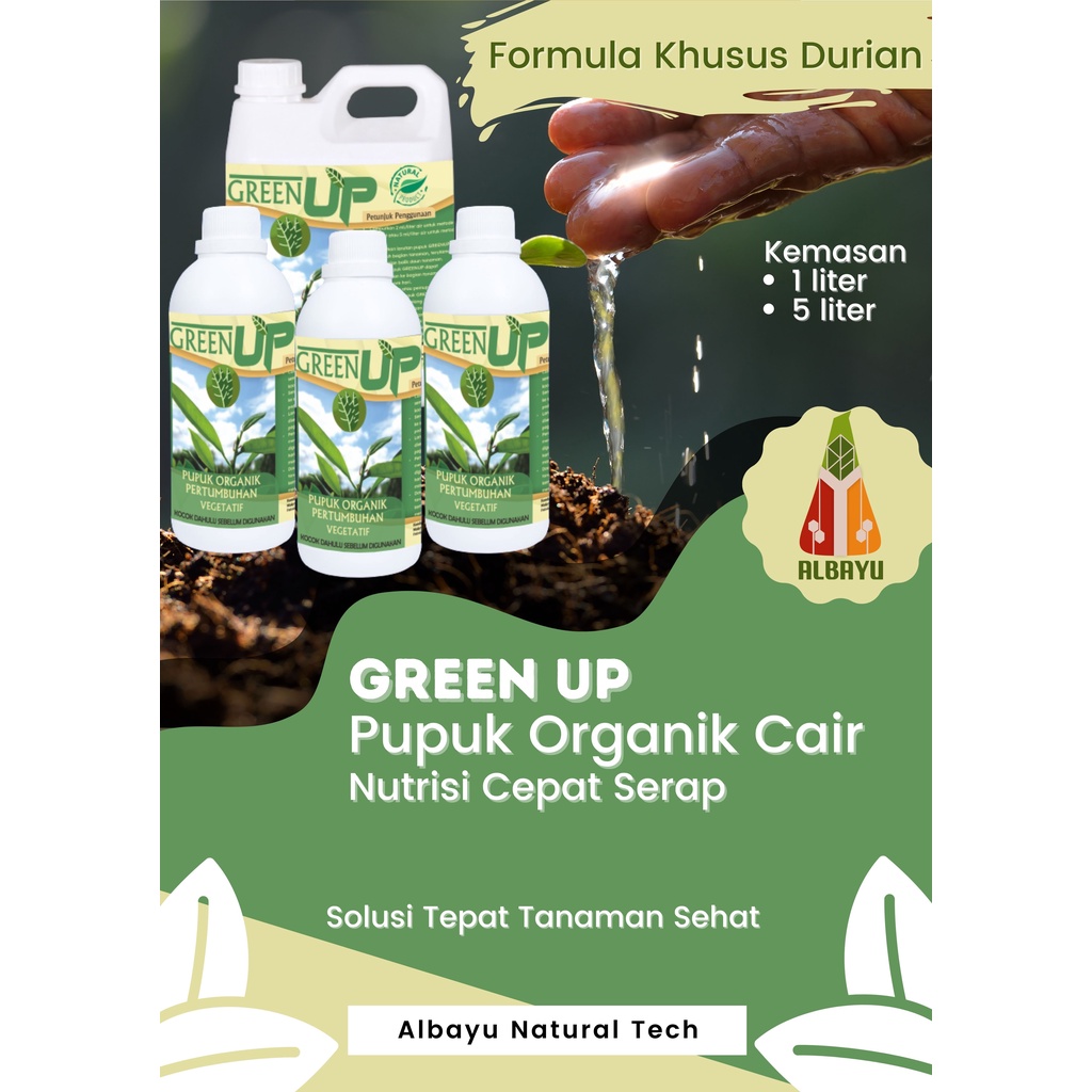 Jual Pupuk Organik Cair (POC) Green Up- Pupuk Organik Premium ...