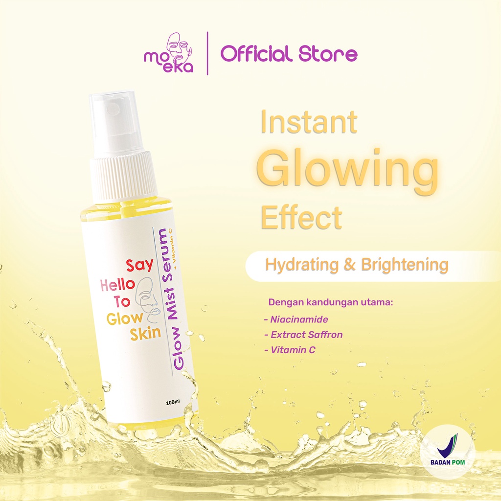 Jual MOEKA Glow Face Mist Serum 100ml with Advanced Niacinamide and ...