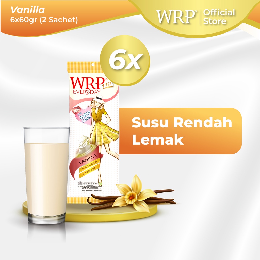 Jual WRP Low Fat Milk Vanilla 60g (Bundle 6) - Susu Rendah Lemak ...