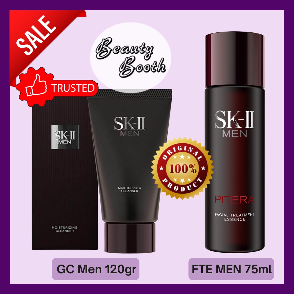 Jual SK-II SKII SK2 FTE MEN Treatment Essence 75ml + Cleanser MEN 120gr ...