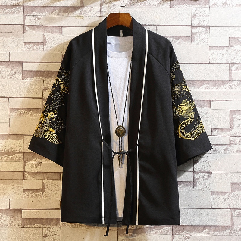 Jual Terbaru Jepang Kimono Man Haori Yukata Asia Streetwear Samurai ...