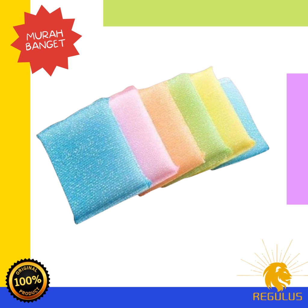 Jual SPONS Busa CUCI PIRING WARNA KOREA Tebal dan Awet Regulus | Shopee ...