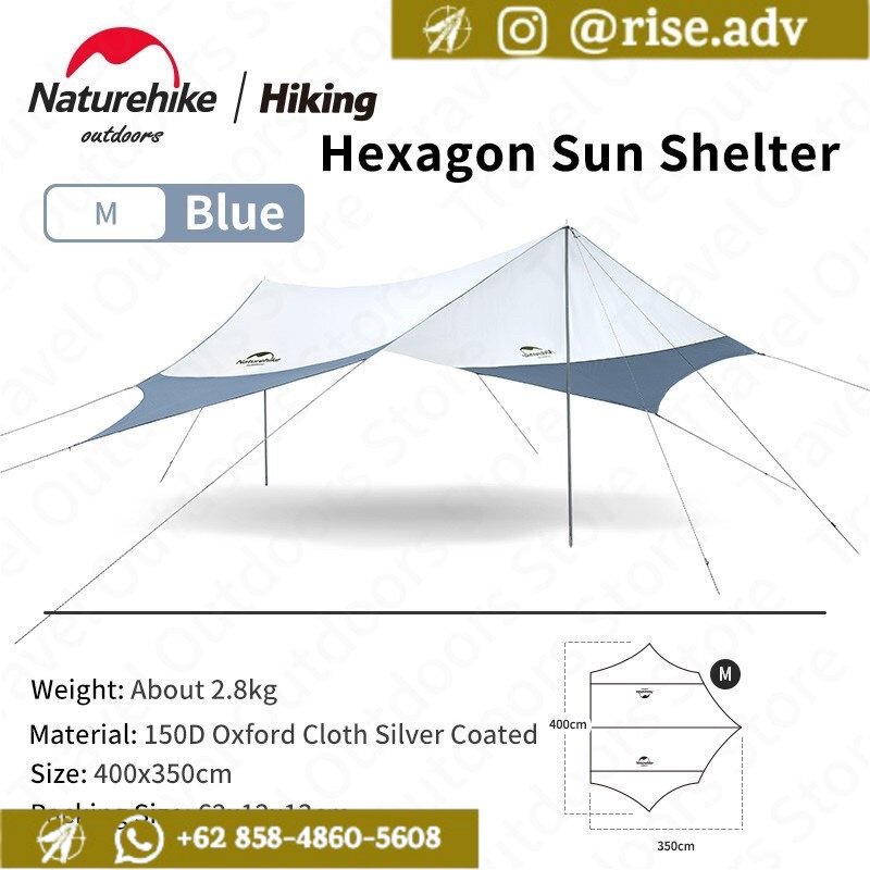 Jual FLYSHEET HEXAGON NATUREHIKE NH16T012-S (SIZE M) | Shopee Indonesia