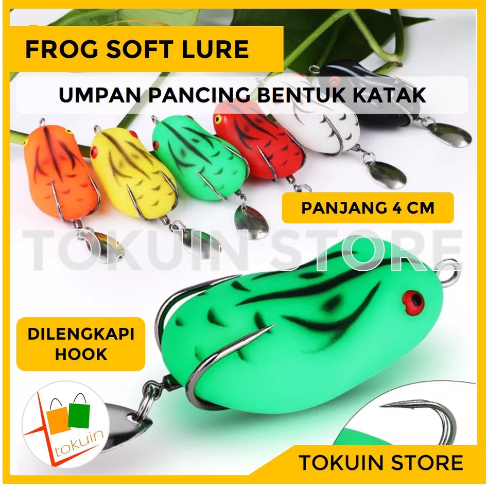 Jual Umpan Pancing Casting Bentuk Kodok Katak Frog Soft Lure Bait Gabus ...