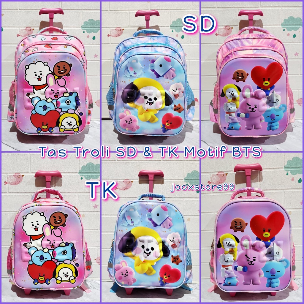 Jual Tas Sekolah Troli Anak SD dan TK Tas Trolley Dorong Anak Sekolah ...