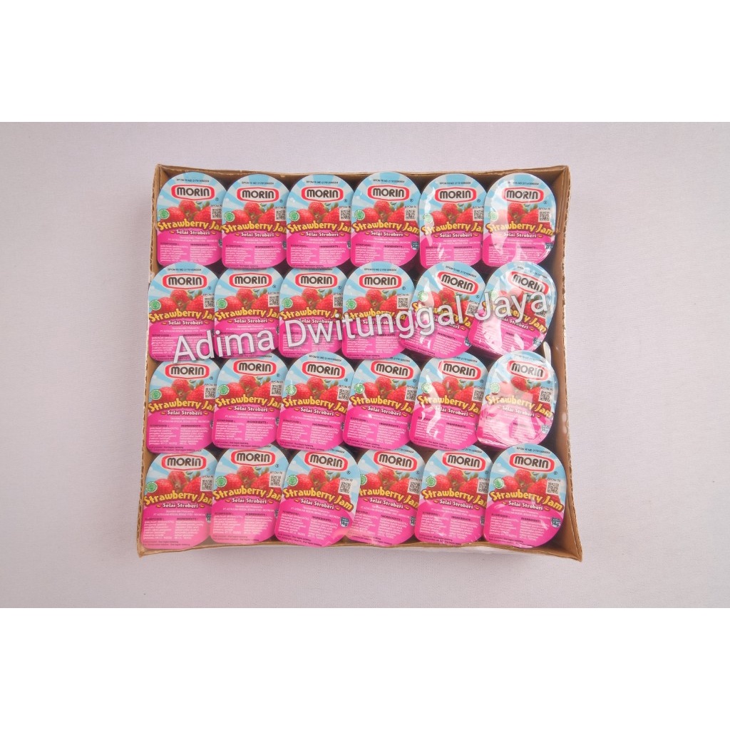 Jual Morin Strawberry Jam / Selai Strawberry Morin 48's x 14gr - Pack ...