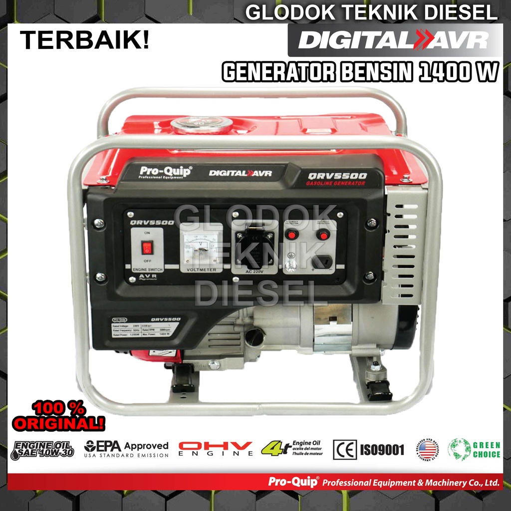 Jual Proquip Genset Generator Bensin 1400 1200 watt QRV 5500 QRV5500 ...