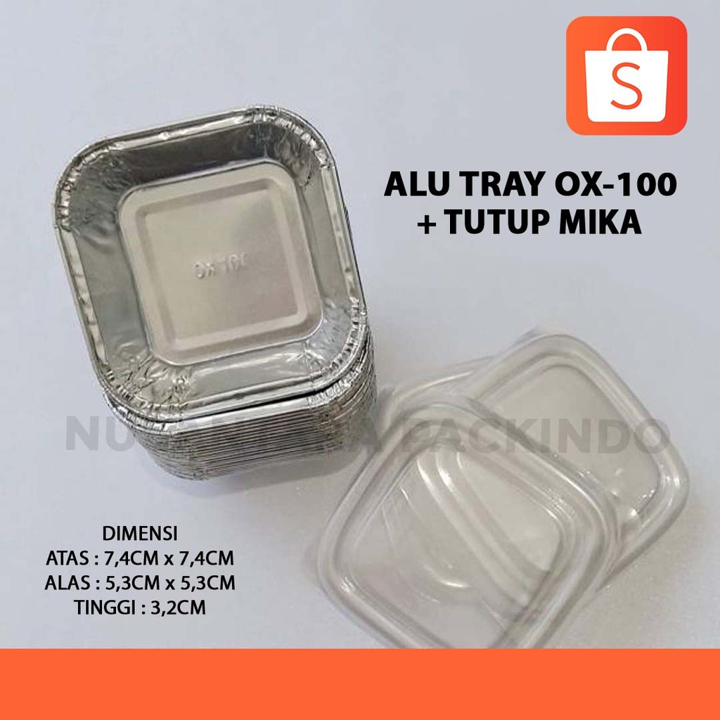 Jual Alu Tray Ox-100 + Tutup Mika (10pcs) | Shopee Indonesia