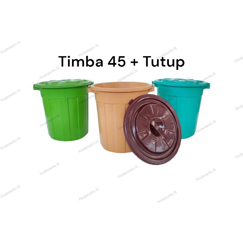 Jual TIMBA 45 + TUTUP / EMBER MANDI / EMBER SERBAGUNA | Shopee Indonesia