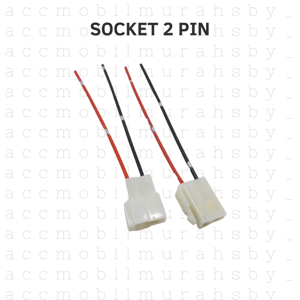Jual SOKET KONEKTOR / SOCKET SAMBUNG MOBIL MOTOR 2 PIN + KABEL - 2PIN ...