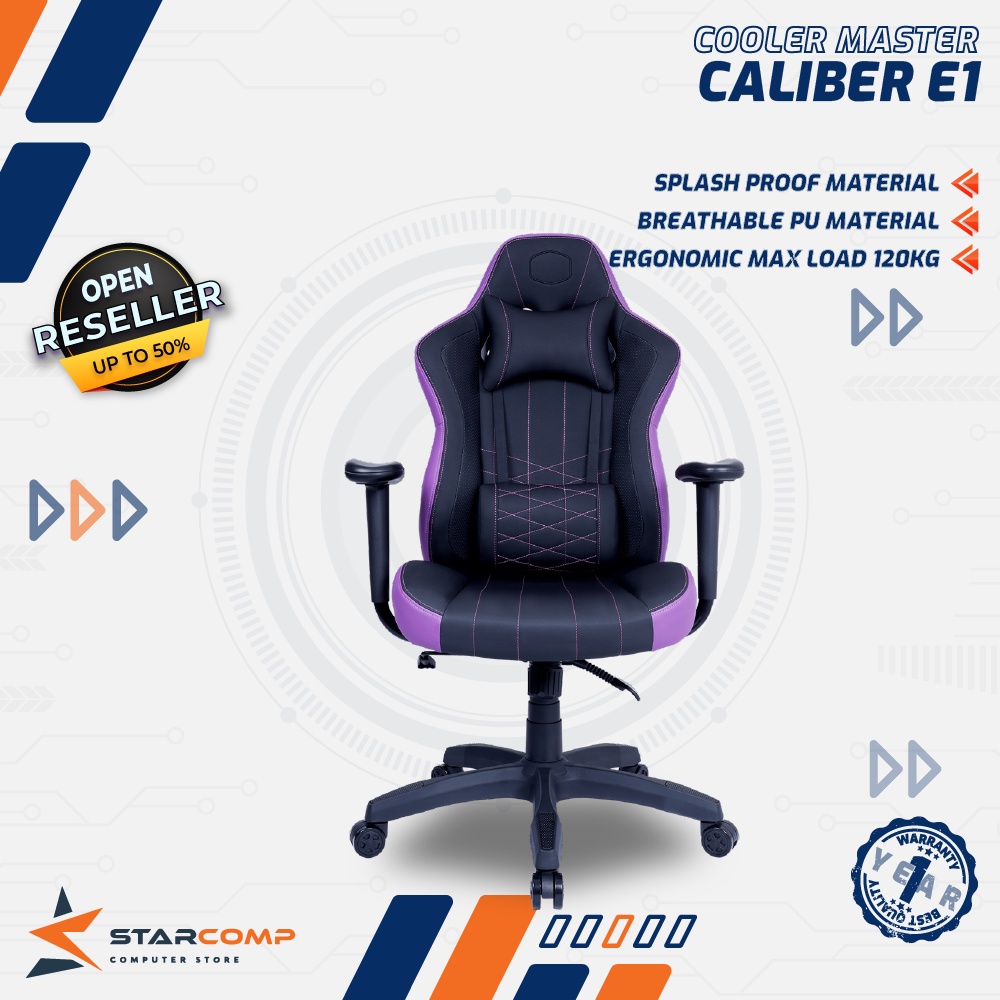 Jual Cooler Master CALIBER E1 High Comfort Ergonomic Gaming Chair E 1 | Shopee Indonesia