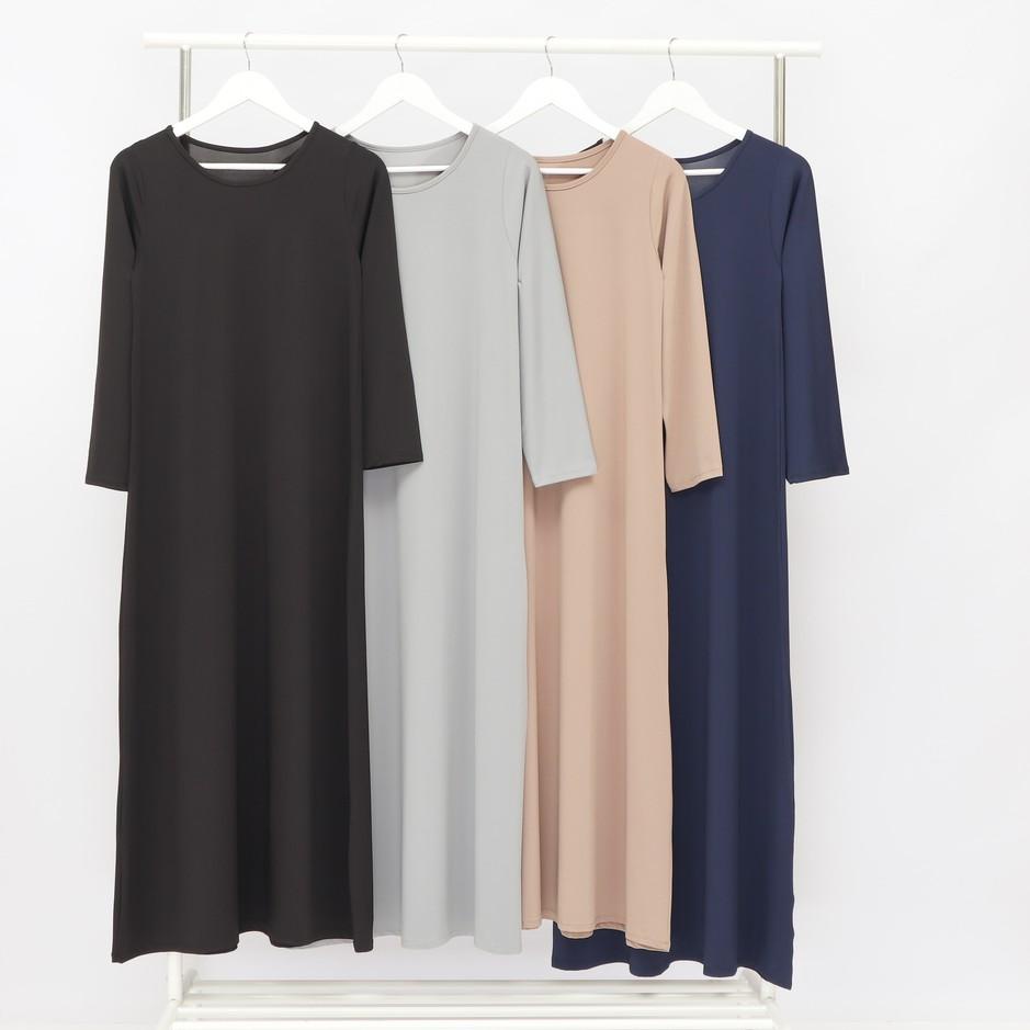 Jual New! Inner Gamis / Daleman Gamis Hitam Polos Bahan Jersey Model ...