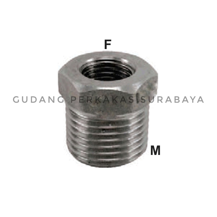 Jual BUSHING SUS304 VERLOP VLOOP VERLOOP ADAPTER DRAT LUAR x DRAT DALAM ...