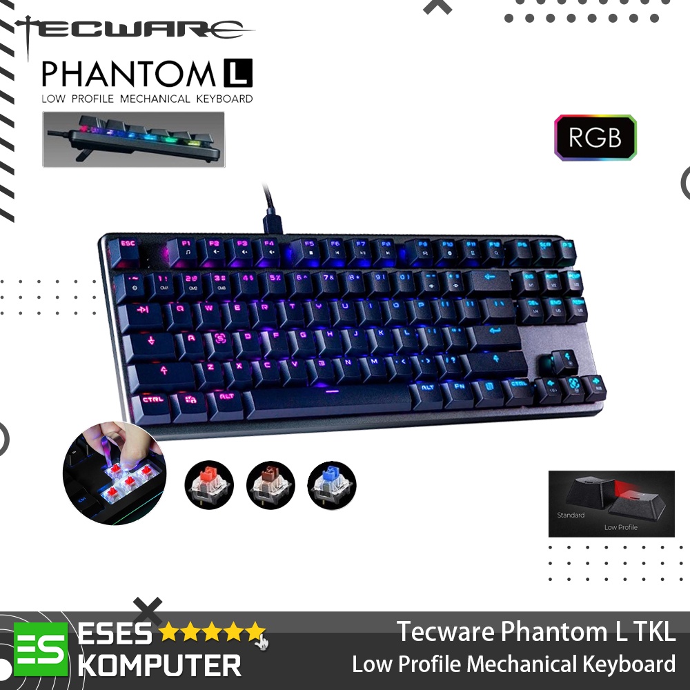 Jual Keyboard Tecware Phantom L TKL RGB | Low Profile Keyboard Gaming ...