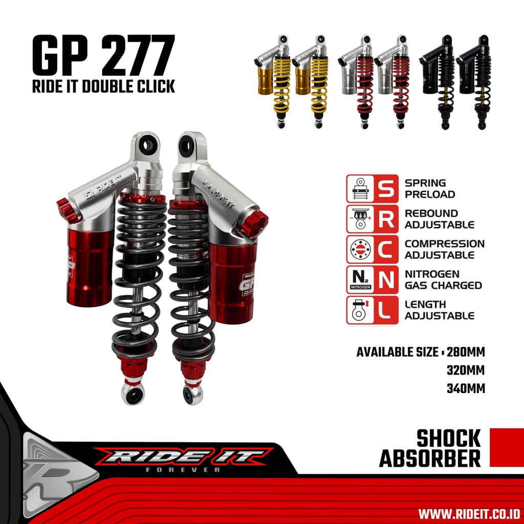 Jual Shock Ride it GP 277 DOUBLE CLICK | Shopee Indonesia