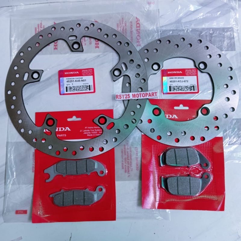 Jual Piringan cakram depan belakang+Dispad CB 150 R/CB LED CBR150 New Facelift ORI | Shopee ...