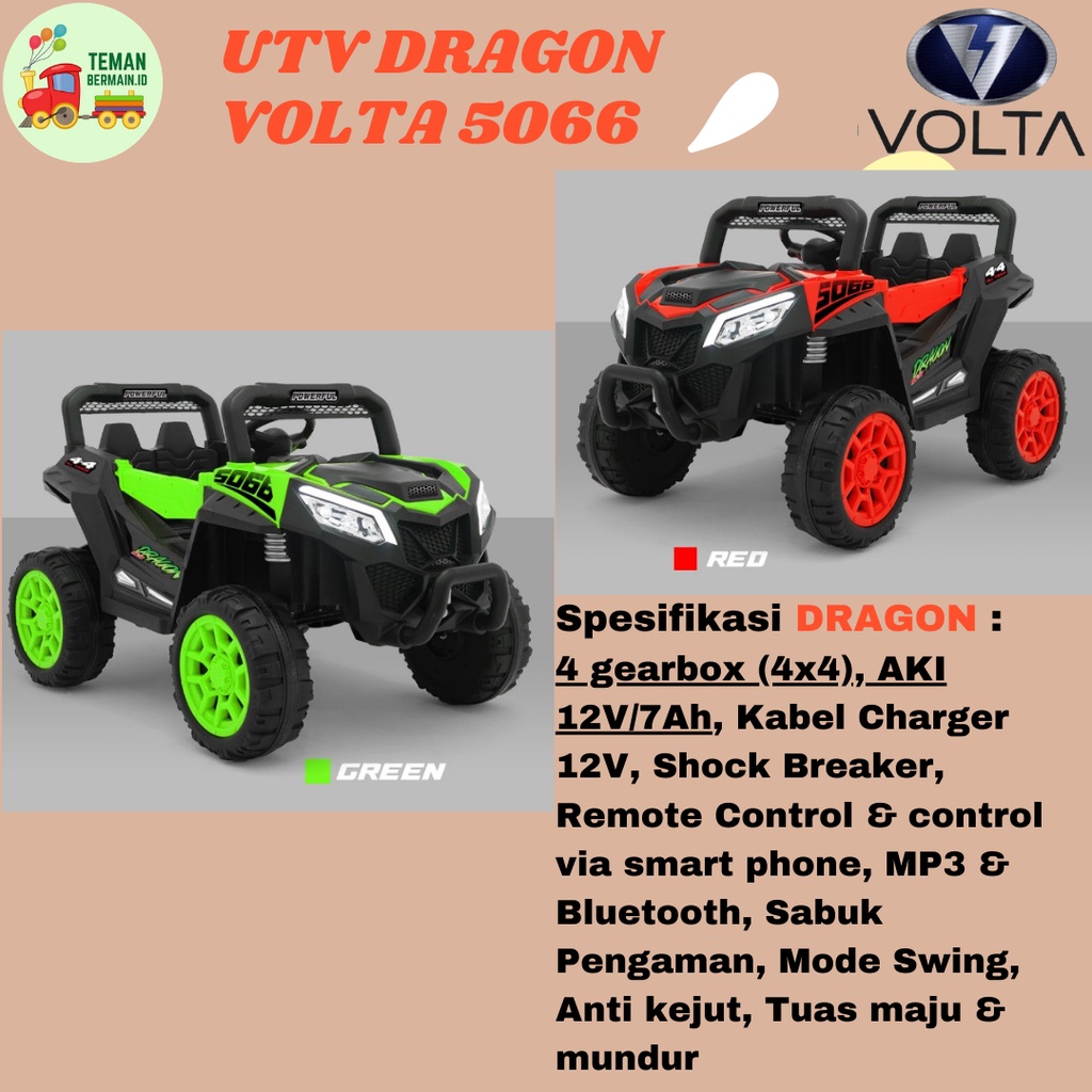 Jual SHP Toys Mainan Mobil Aki Volta 5066 UTV Dragon-Mobilan Maenan ...