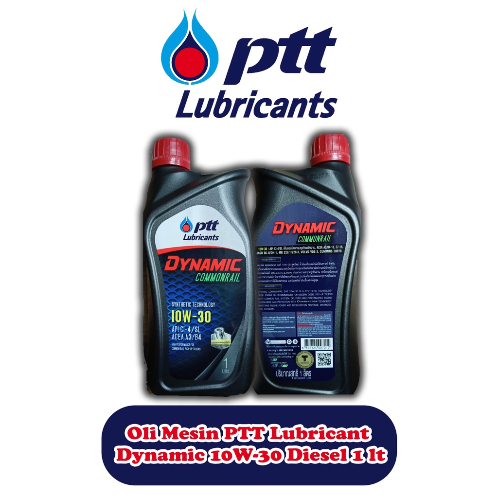 Jual oli mesin ptt lubricant dynamic 10w-30 diesel 1 liter -66370 | Shopee Indonesia