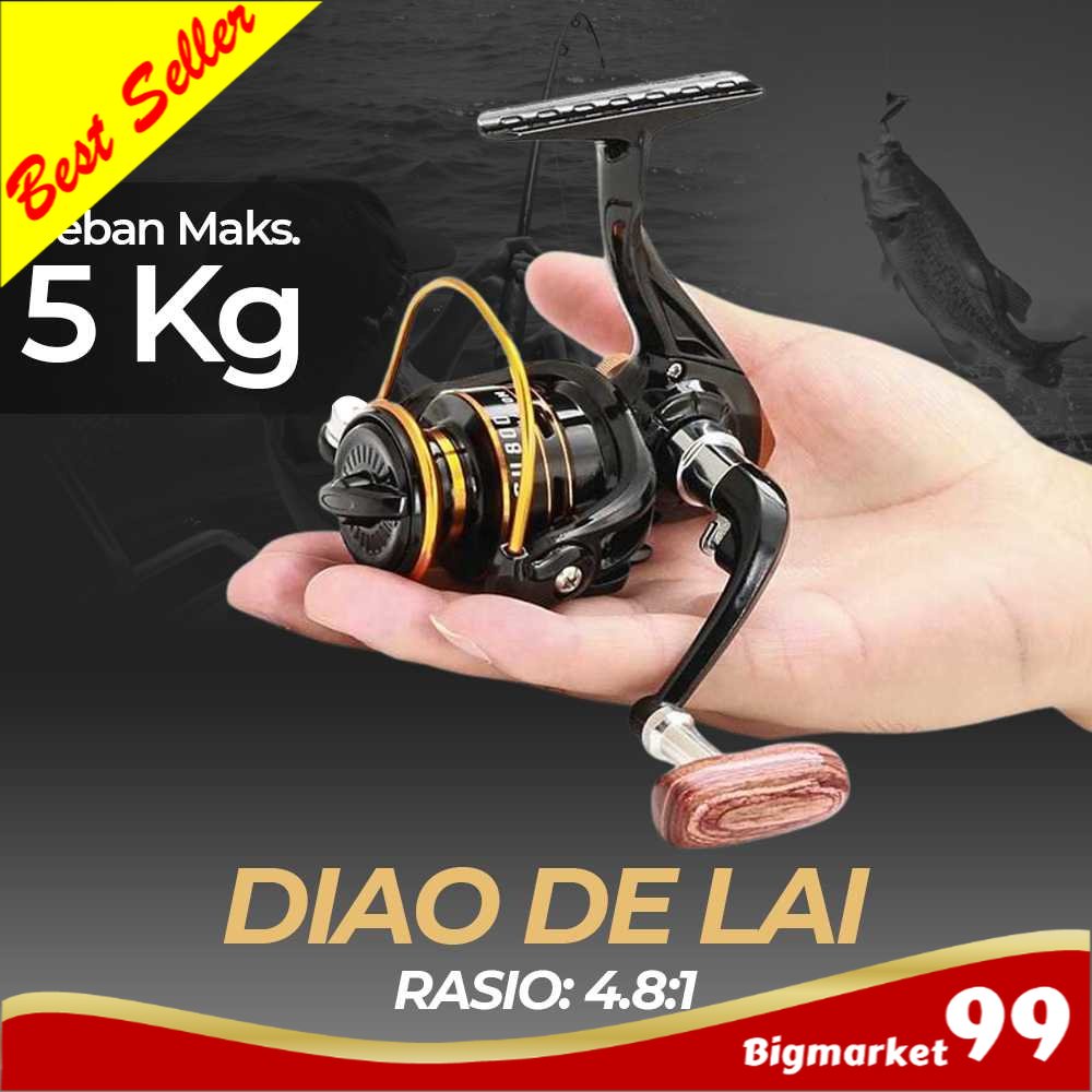 Jual Reel Pancing Spinning Fishing Ril Pancing Reel Gear Ratio 4.8:1 ...