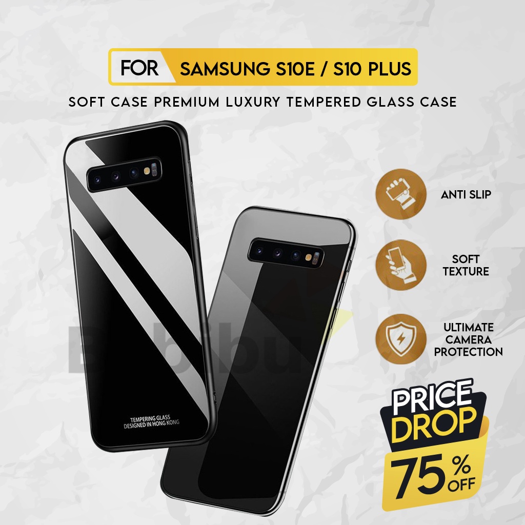 Jual Hardcase Samsung Galaxy S10 S10e S10 Plus Premium LUXURY Tempered Glass Case | Shopee Indonesia