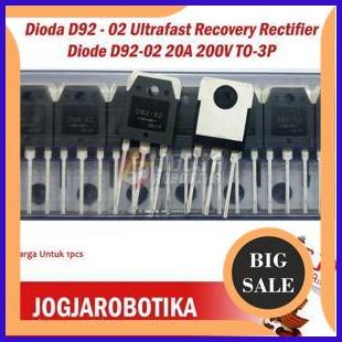 Jual sparepart Dioda D92 - 02 Ultrafast Recovery Rectifier Diode D92-02 20A 200V TO-3P 1F3BZ3 ...