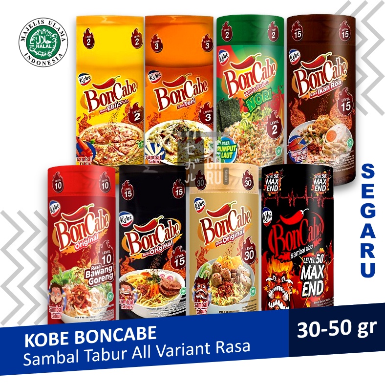 Jual Kobe BonCabe Original Botol Level 10 15 30 50 Ebi Teri Nori Roa ...
