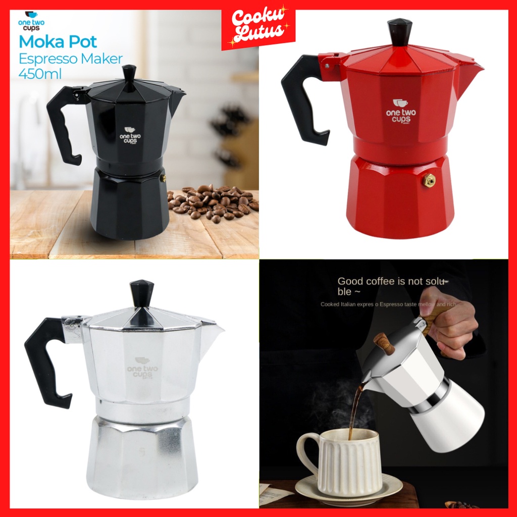 Jual MOKAPOT COFFEE MAKER VARIAN LENGKAP 1 CUP sd 12 CUP - Moka Pot ...