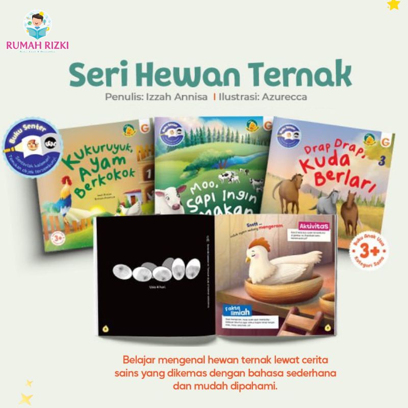 Jual Buku Anak Seri Hewan Ternak - Buku Senter - Gema Insani | Shopee ...