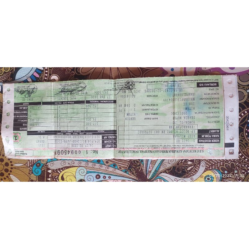 Jual surat,STNK,BPKB,noka,nosin,kwitansi (Tiger) | Shopee Indonesia