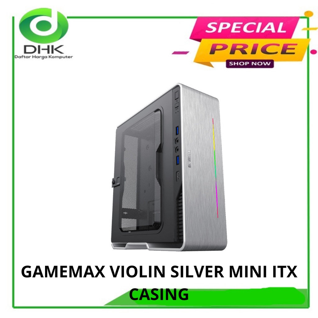 Jual GAMEMAX VIOLIN SILVER MINI ITX CASING | Shopee Indonesia