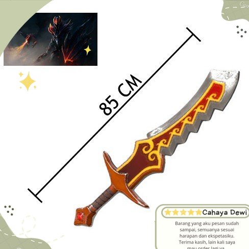 Jual mainan kayu/Wooden Sword Replika Pedang Hero Dragon Knight Dota 2 ...